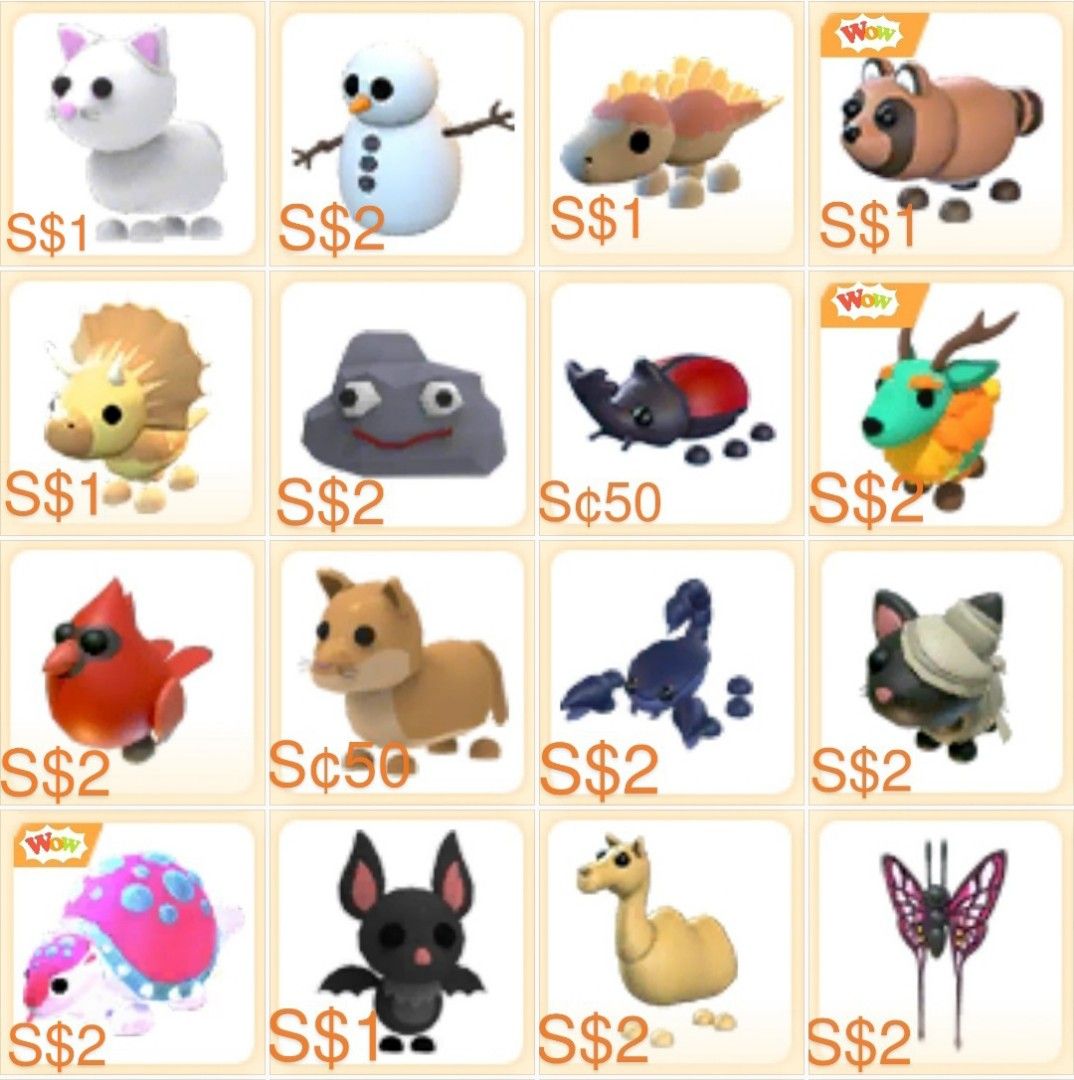 Roblox Adopt Me! Normal Pet, Video Gaming, Gaming Accessories, In-Game ...