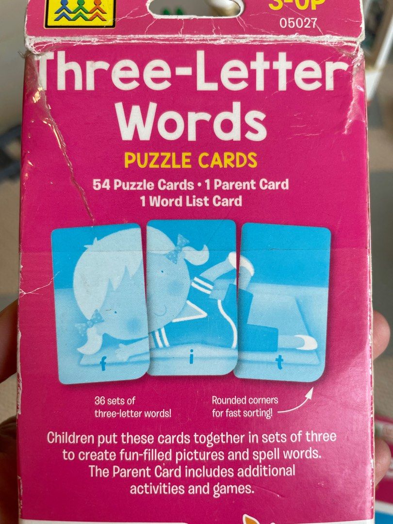 School Zone Flash Cards - Alphabet Flash Cards / Three letter Words ...