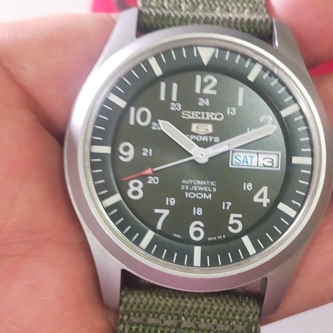Seiko military pilot automatic watch Japan, Luxury, Watches on Carousell