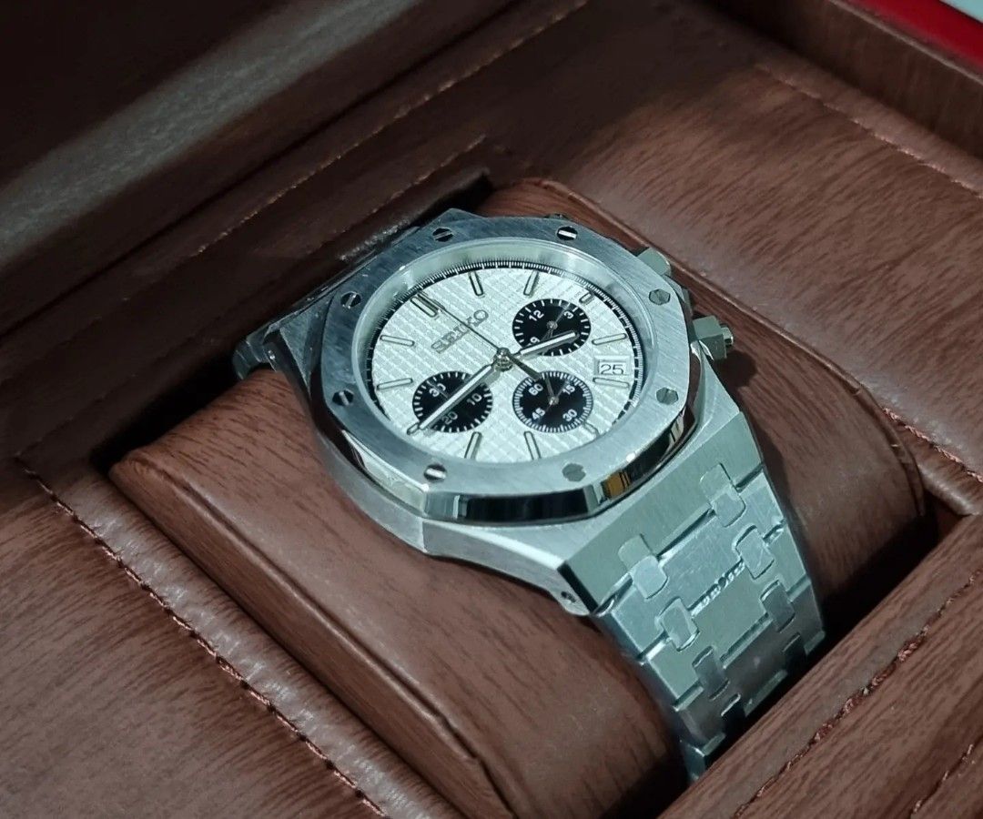 Seiko mod custom AP Royal Oak Chrono, Men's Fashion, Watches ...
