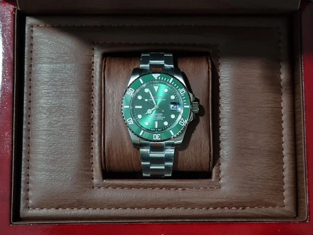 Seiko Mod Custom Hulk Submariner, Men's Fashion, Watches & Accessories ...