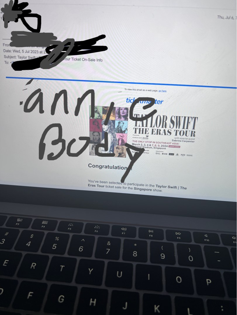 SELLLINF ACCESS CODE TAYLOR SWIFT, Tickets & Vouchers, Event Tickets on ...