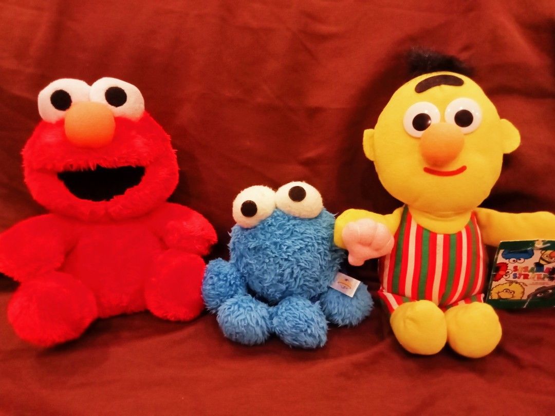 Sesame street plush toys (ELMO, COOKIE MONSTER, BERNIE) on Carousell