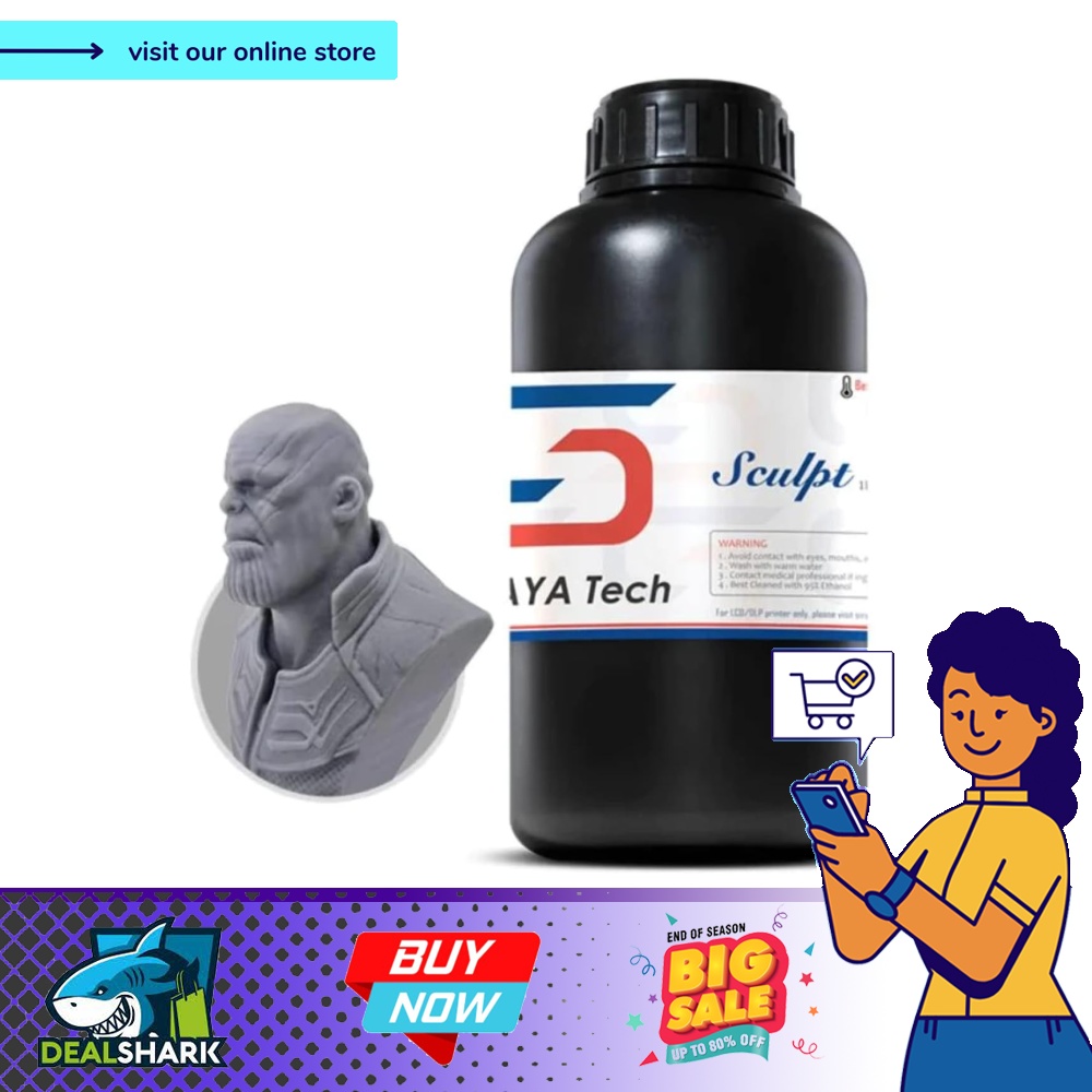 Siraya Tech Sculpt 3D Printer Resin High Temperature Resolution Resistance Resin for DLP/LCD ...
