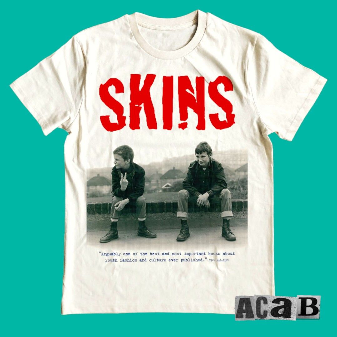 Skins Boys Skinhead Sub-Culture UK Music T-shirt/Kaos Musik Band Skins ...