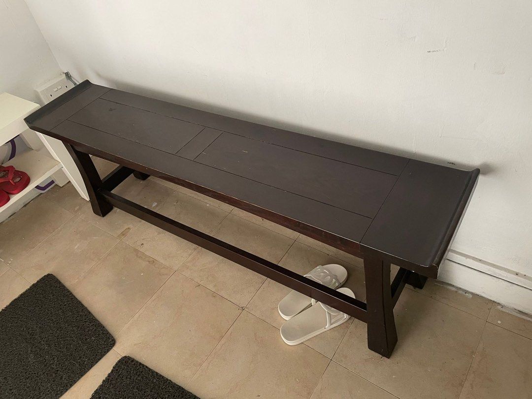 Solid wood bench ( heavy), Furniture & Home Living, Furniture, Chairs ...
