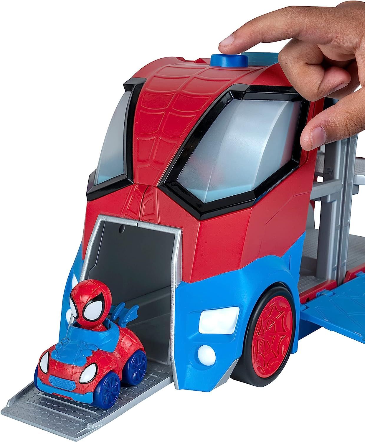 Spidey and His Amazing Friends Web Transporter Feature Vehicle, Lights ...