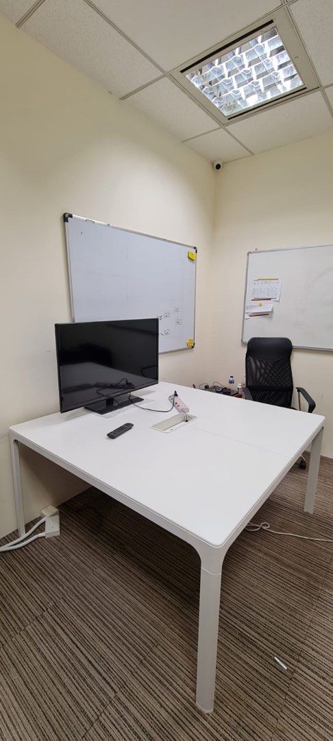 Square office table, Furniture & Home Living, Furniture, Tables & Sets on Carousell