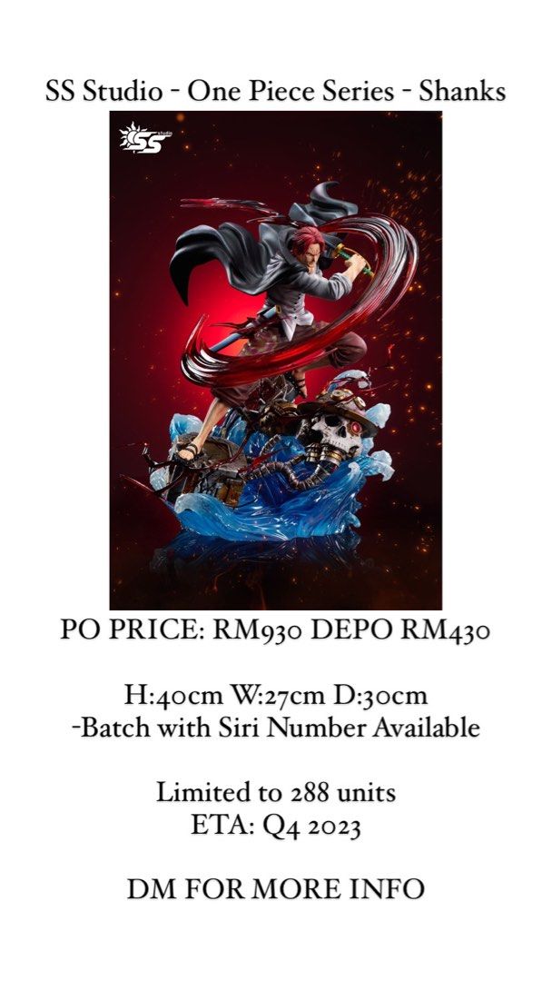SS Studio - One Piece - Shanks, Hobbies & Toys, Toys & Games on Carousell