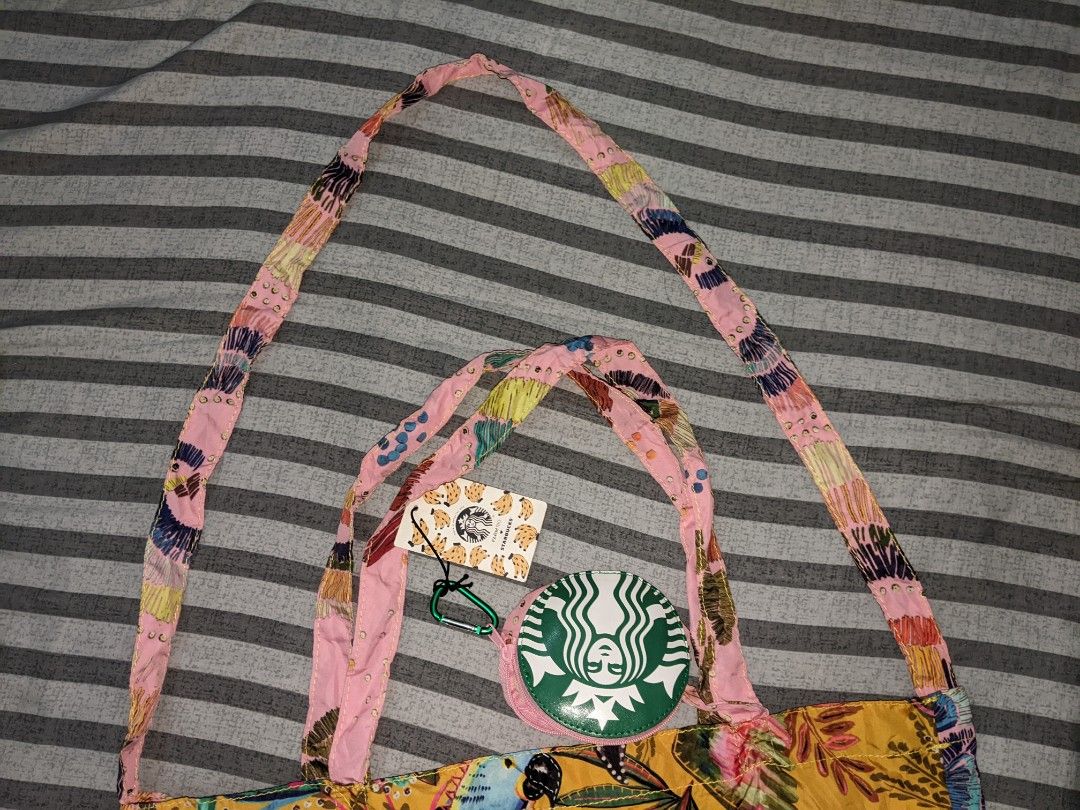 Starbucks x Farm Rio Collection Tote Bag, Furniture & Home Living ...