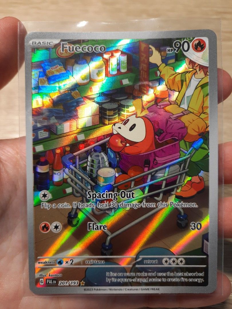 SV02 Paldea Evolved - Fuecoco Illustration Rare 201/193, Hobbies & Toys ...