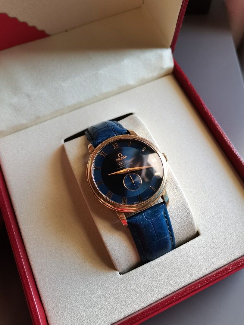 Swiss Omega Deville PRESTIGE 18k Yellow Gold Chronometer Co Axial Watch ...