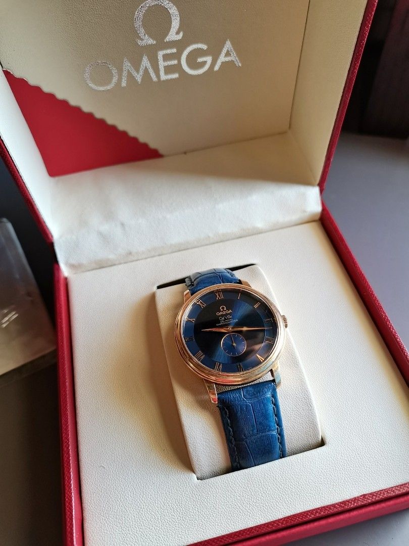 Swiss Omega Deville PRESTIGE 18k Yellow Gold Chronometer Co Axial Watch ...