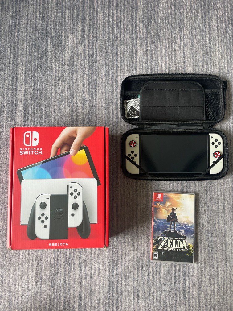 Switch OLED (White) w/ Game, Video Gaming, Video Game Consoles ...