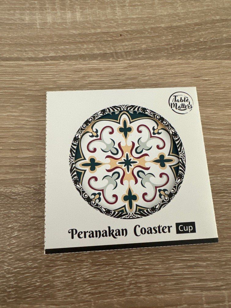 Table matters Peranakan coaster cup, Furniture & Home Living, Kitchenware & Tableware ...