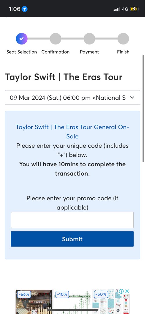 Taylor swift tickets now need access code, Tickets & Vouchers, Event ...