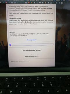 Taylor swift ticket queue, Tickets & Vouchers, Event Tickets on Carousell