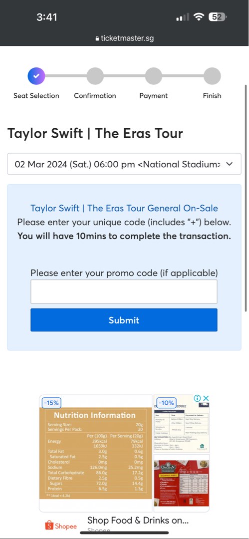 Taylor swift[Need Access code] I need only 2 tix, Tickets & Vouchers ...