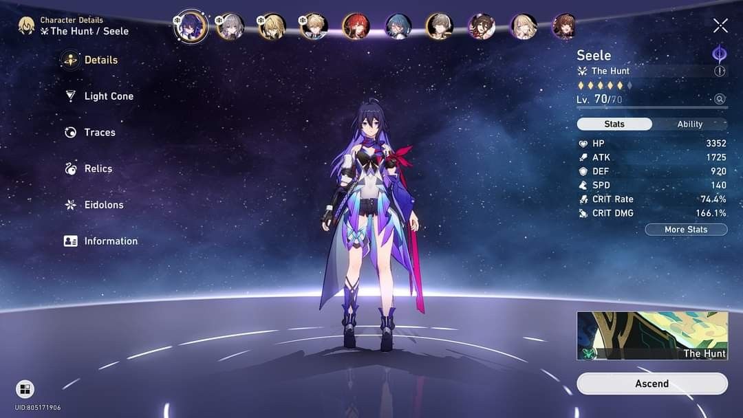 TL59 Luocha+lc, seele, gepard, bronya,himeko+lcx2 honkai star rail ...