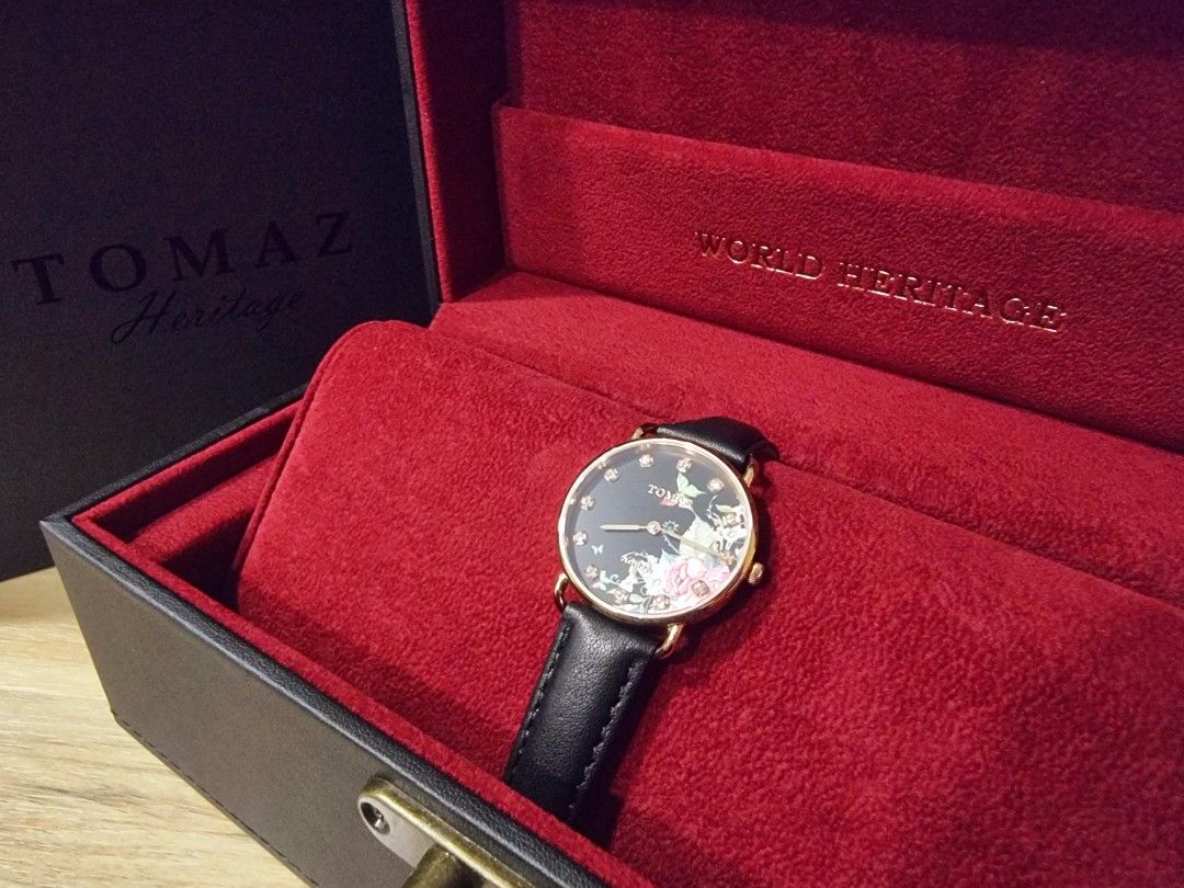 Tomaz: Ladies Watch (Flower Rose Gold/Black), Luxury, Watches on Carousell