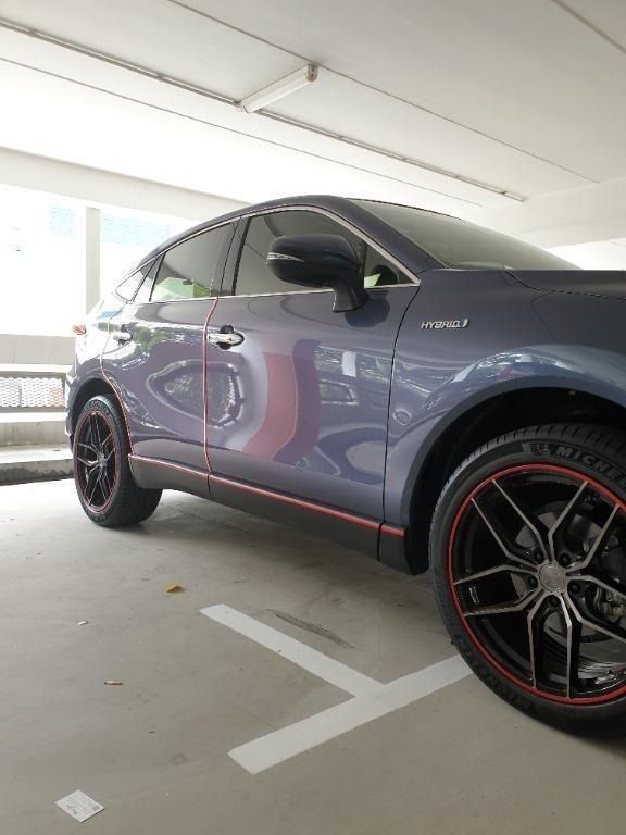 Toyota Harrier Hybrid Bumper line stickers - Authentic Red 3M ...