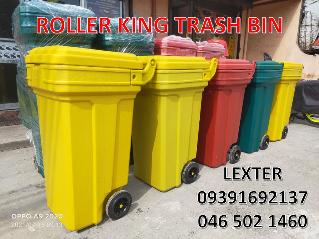 trash bin roller king trash bin 250L, Furniture & Home Living, Cleaning ...