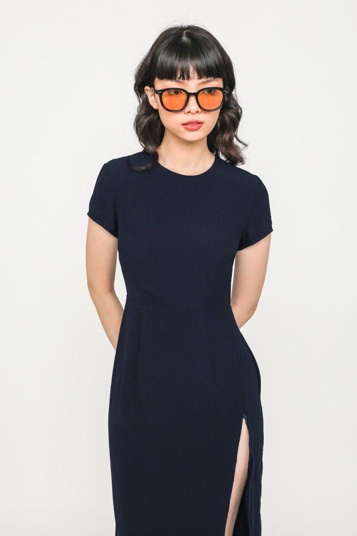 TTR Irene front slit midi dress, Women's Fashion, Dresses & Sets ...