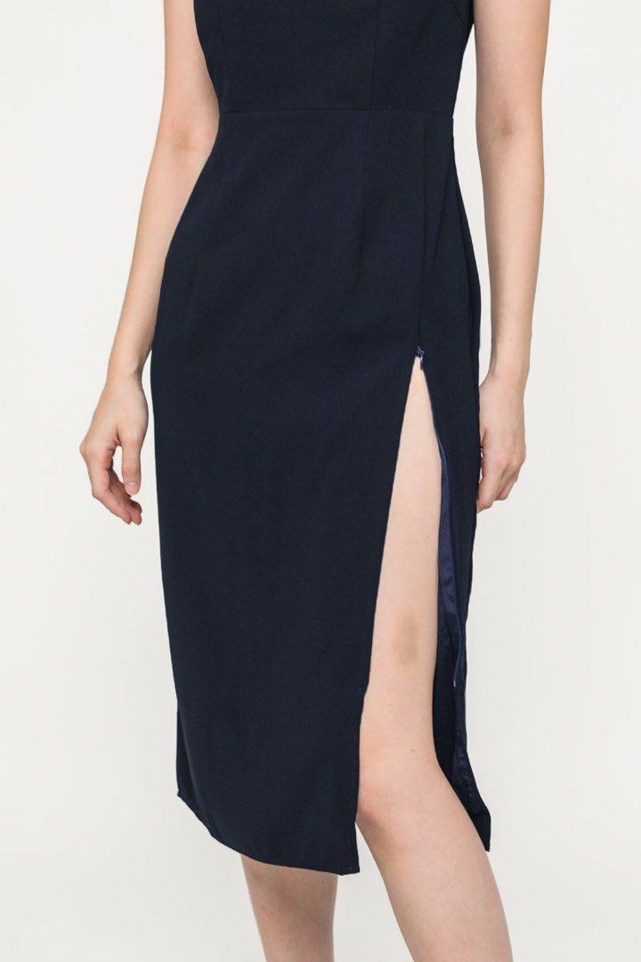 TTR Irene front slit midi dress, Women's Fashion, Dresses & Sets ...