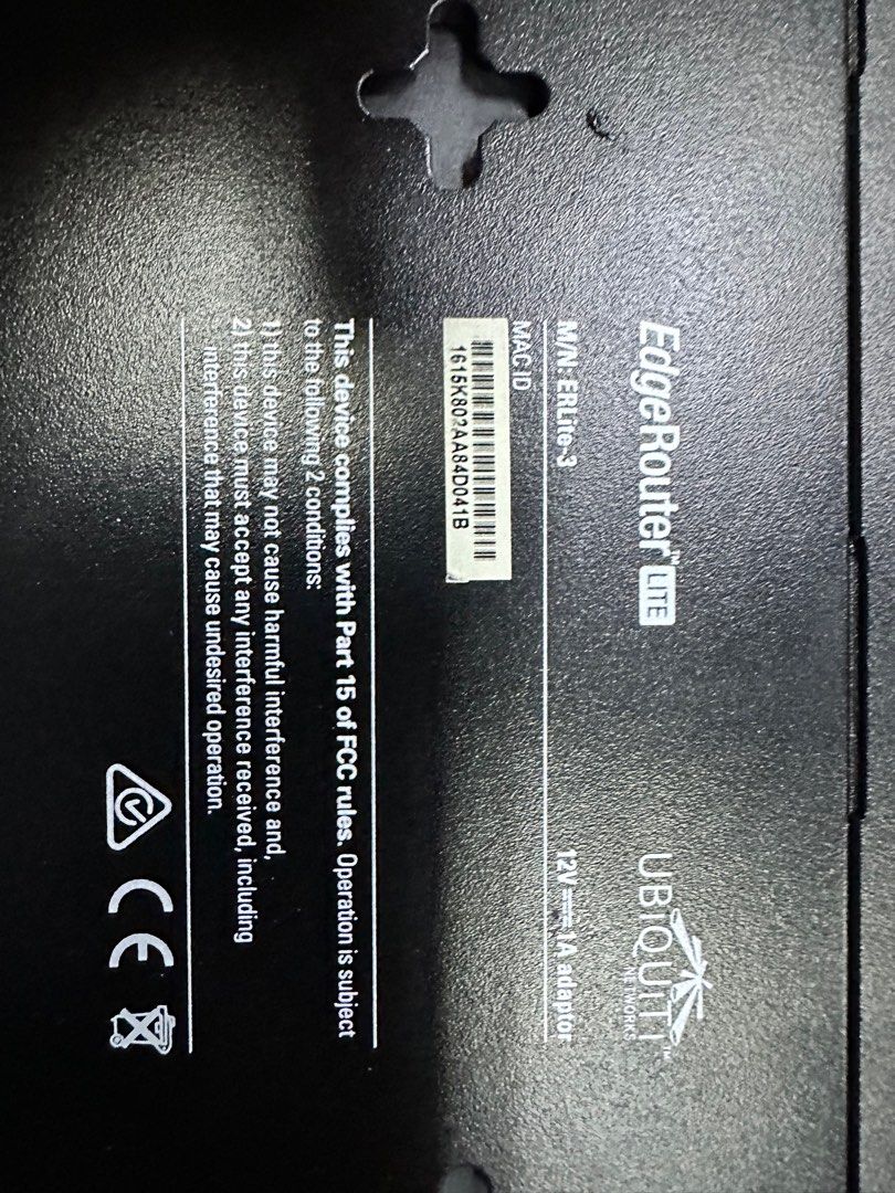 Ubiquiti EdgeRouter Lite, Computers & Tech, Parts & Accessories ...