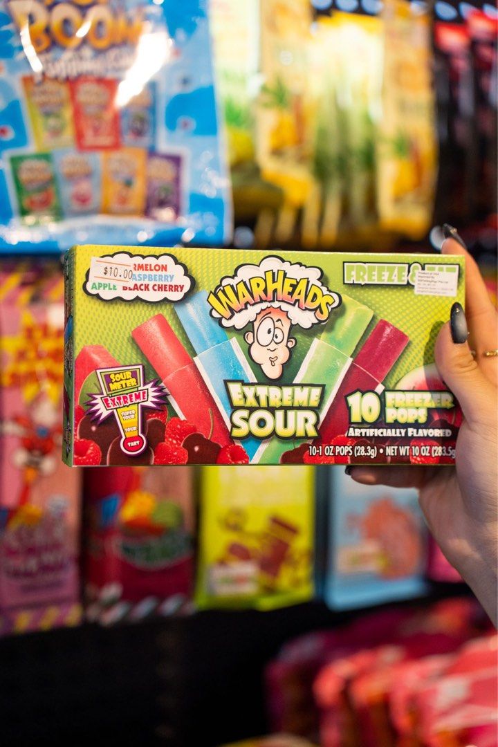 Warheads Extreme Sour | 10 Freezer Pops, Food & Drinks, Other Food ...