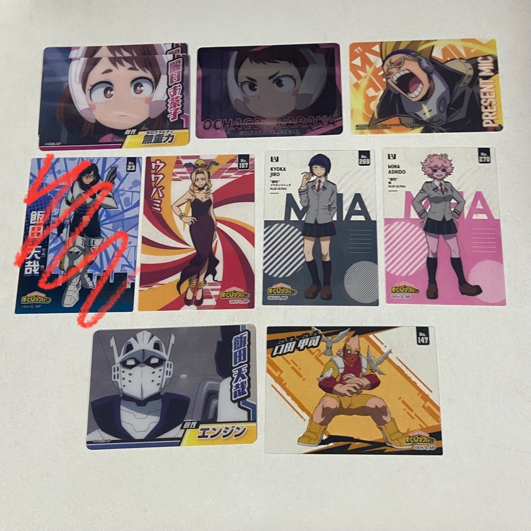 [wts] bnha/mha/my hero academia wafer card, metallic card, clear gum ...