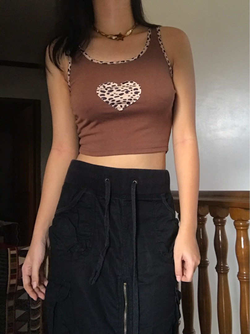 Y2K Inspired Leopard Print Top, Women's Fashion, Tops, Sleeveless on ...