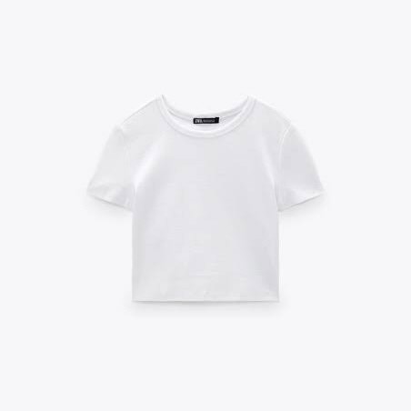 Zara Basic White Crop Top, Women's Fashion, Tops, Blouses on Carousell