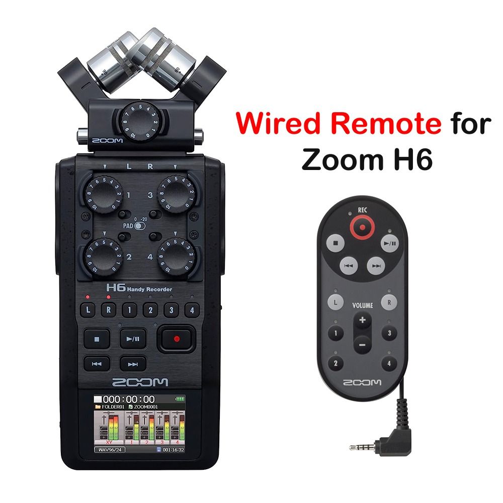 Zoom RCH-6 Wired Remote Controller (For Zoom H6 Recorder), Photography ...