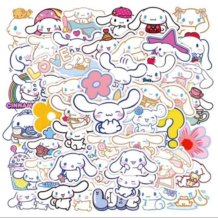 10/50 Pcs Cinnamoroll Sanrio Waterproof Fade Proof PVC Vinyl Sticker ...