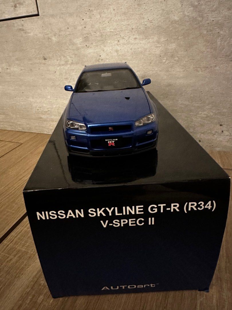 1/18 AUTOart NISSAN SKYLINE GT-R (R34) V-SPEC ll, Hobbies & Toys ...