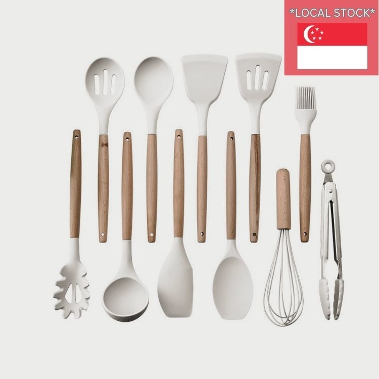 11 Piece Kitchen Cutlery Cooking Utensils Set/ Non-stick Cooking ware ...