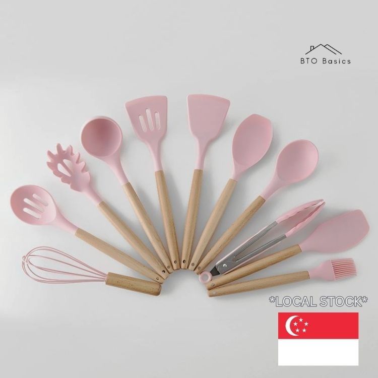 11 Piece Kitchen Cutlery Cooking Utensils Set/ Non-stick Cooking ware ...