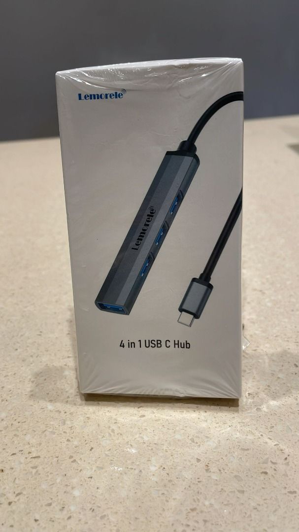 2244) LEMORELE USB C HUB 4 PORT USB 3.0*1 HUB, 2.0*3 HUB SPLITTER FOR ...