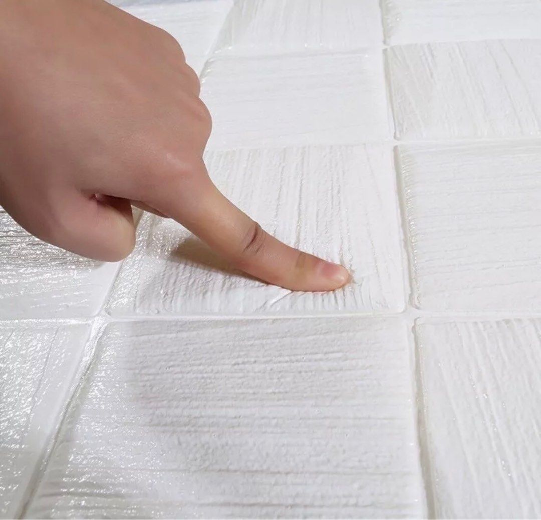 3D Foam Adhesive Wallpaper 8pcs, Furniture & Home Living, Home ...