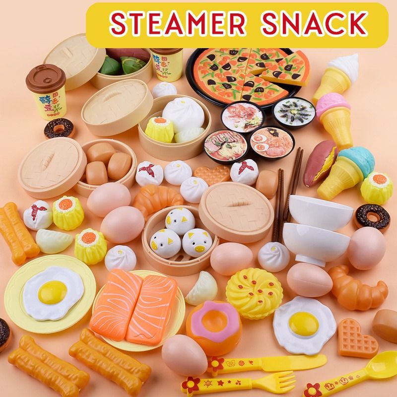 84pc Dim Sum Steamer Food Pretend Play Toy, Hobbies & Toys, Toys ...