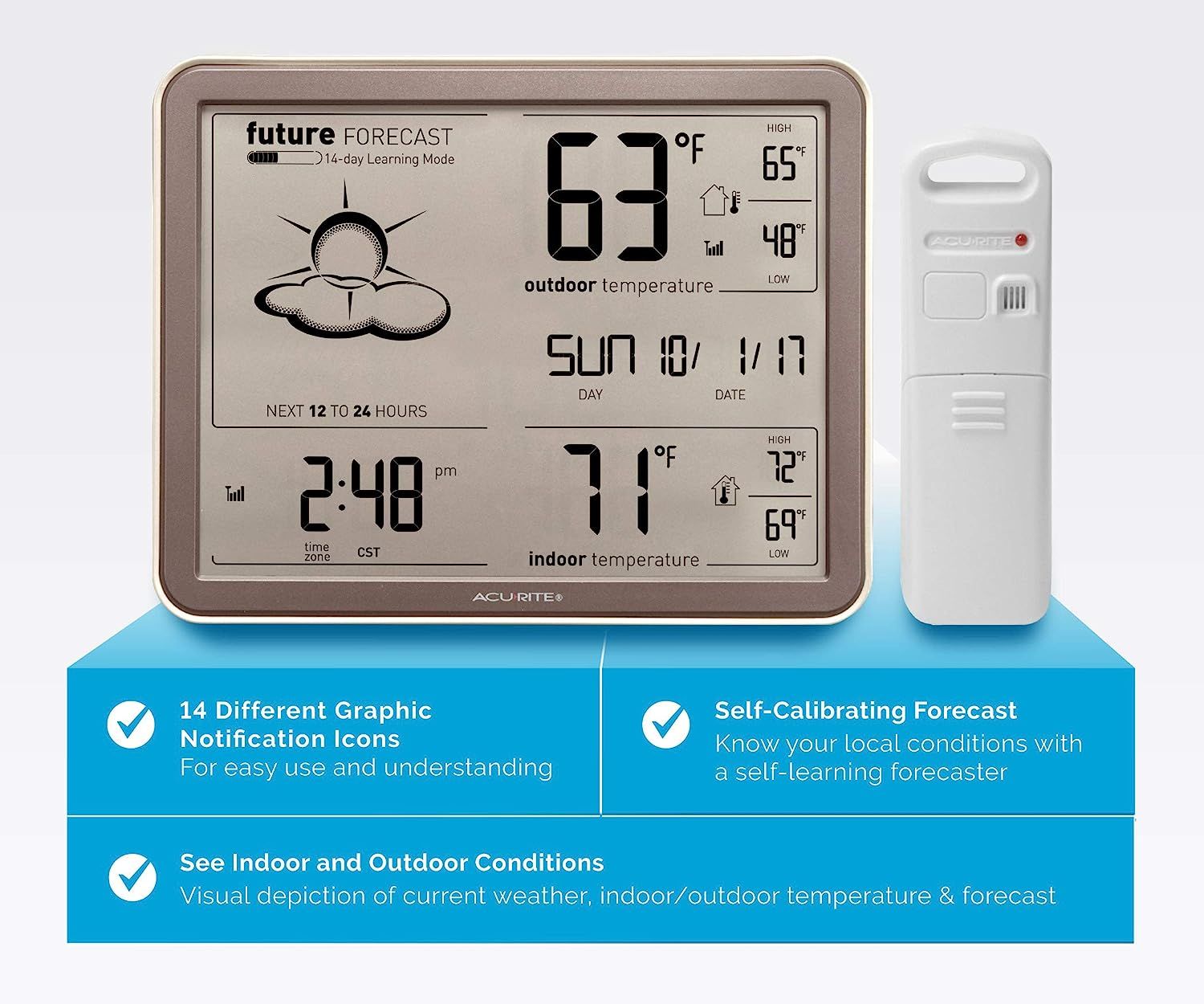 AcuRite Wireless Weather Station with Temperature Sensor and Atomic ...
