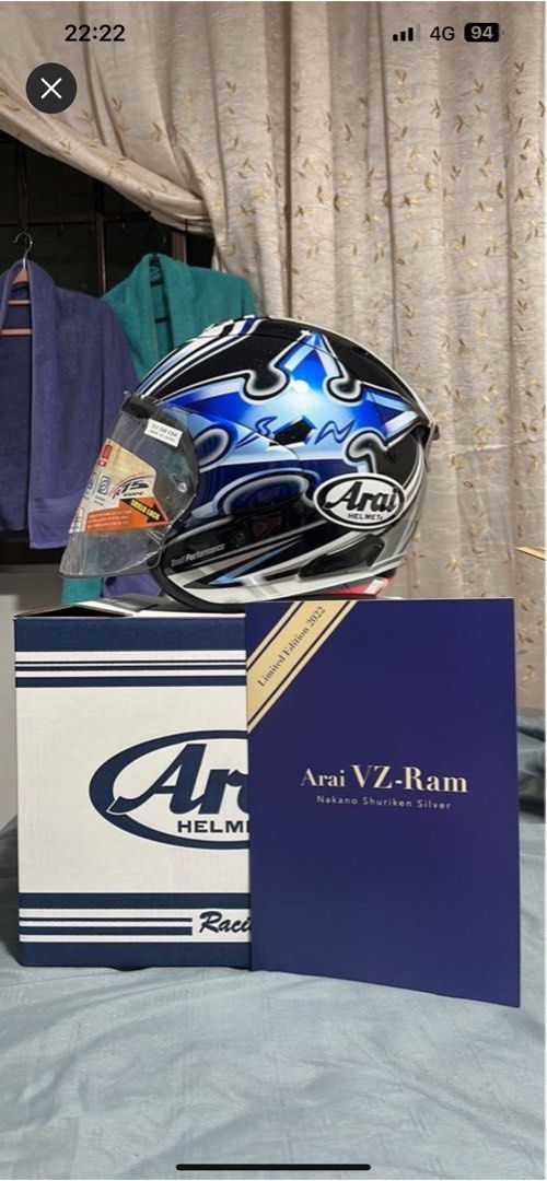 Arai Shuriken, Motorcycles, Motorcycle Accessories on Carousell