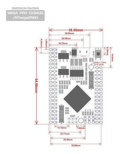Bundle Arduino Mega 2560 Pro soldered pins, breadboard, USB cable ...