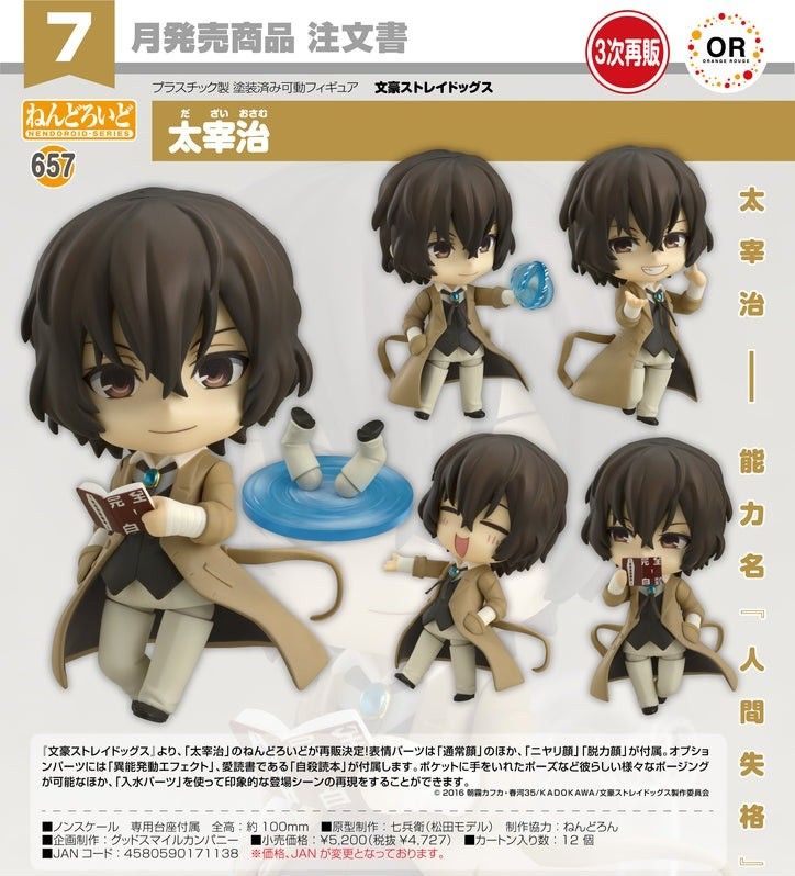 [ARRIVING] BSD Bungo Bungou Stray Dogs Dazai Nendoroid, Hobbies & Toys ...