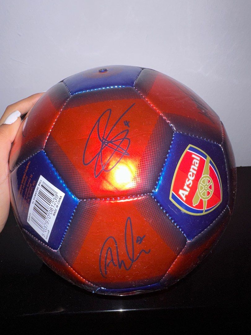 Arsenal FC Signed Ball, Sports Equipment, Sports & Games, Racket & Ball ...