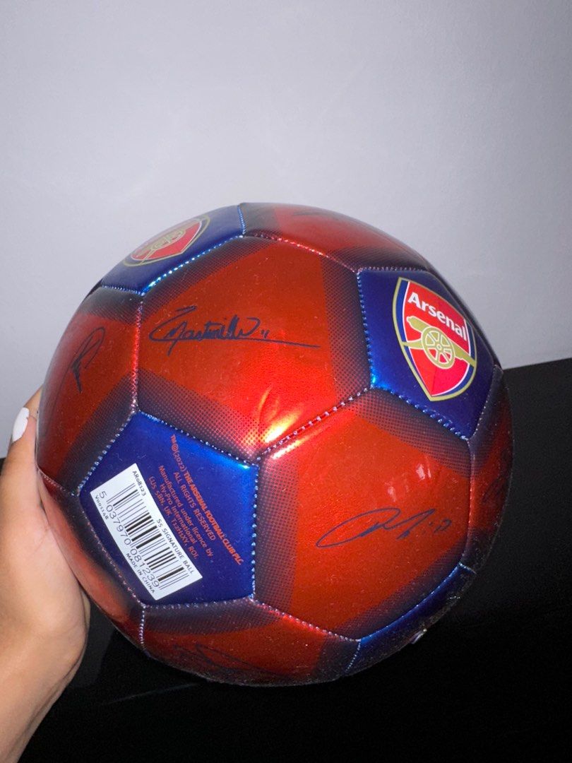 Arsenal FC Signed Ball, Sports Equipment, Sports & Games, Racket & Ball ...