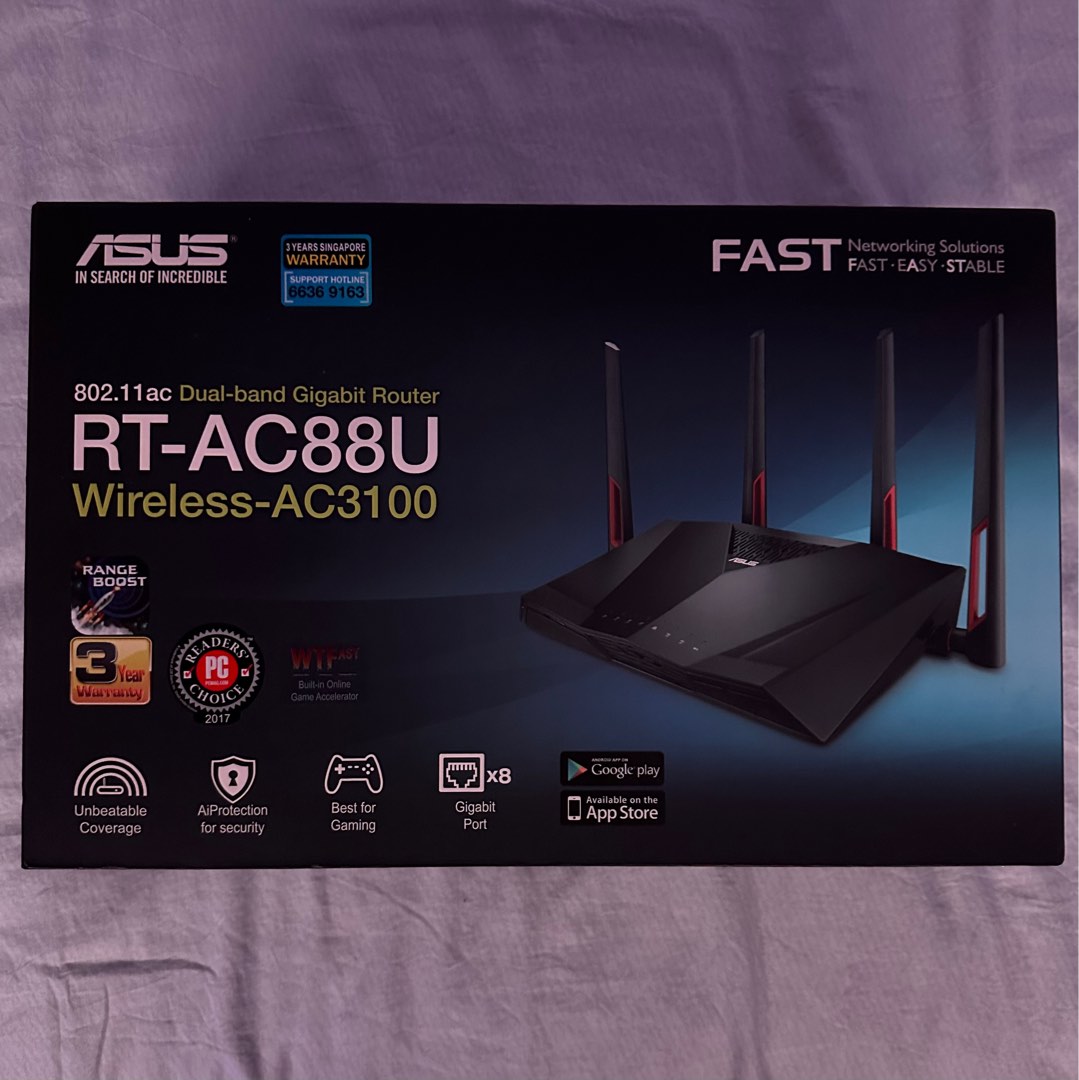 Asus RT-AC88U Dual-Band Gigabit Router Wireless-AC3100, Computers ...
