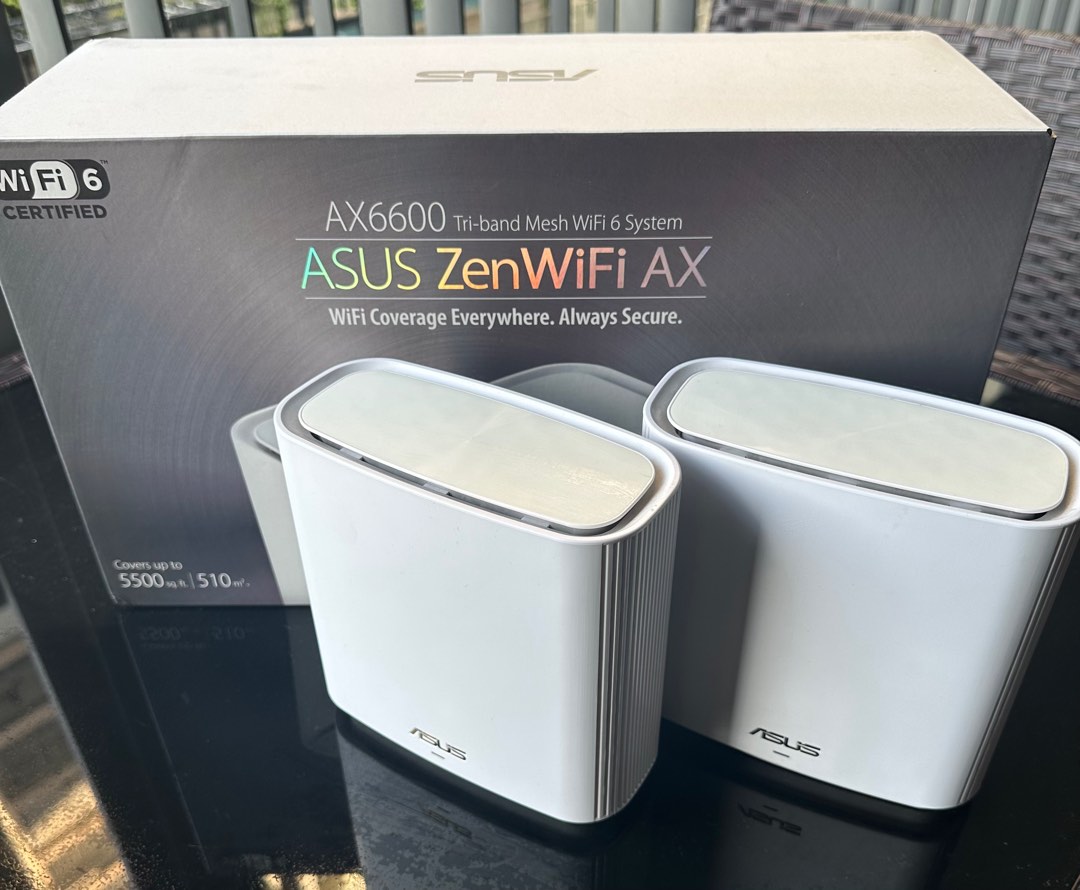 Asus ZenWiFi XT8 AX6600 WiFi 6 Mesh Router Dual Pack (White), Computers ...