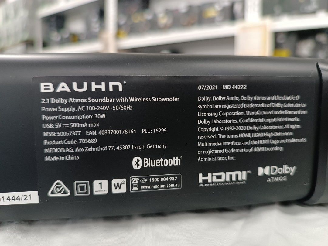 Bauhn 2.1 Soundbar and wireless subwoofer, Audio, Soundbars, Speakers ...